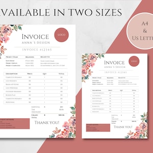 Invoice Canva Template Download, Business Invoice, Order Form, Digital ...