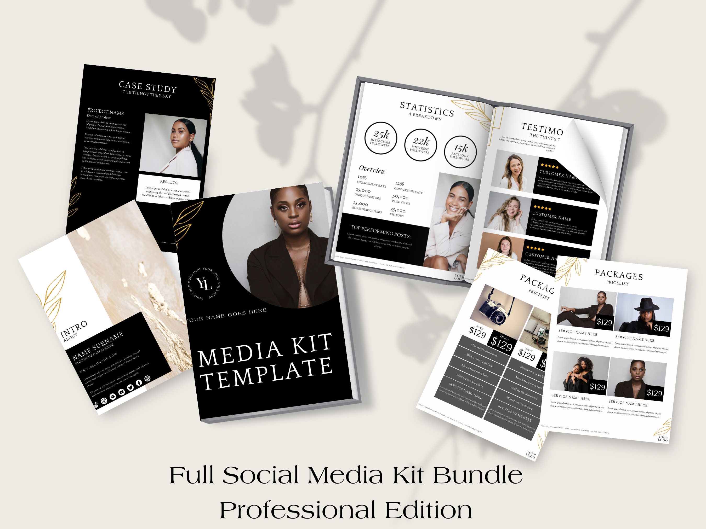 Social Media Kit & Rate Card Canva Template | Instagram Media Kit ...