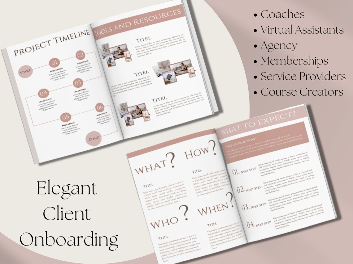 Client Welcome Packet Template | New Client Service Guide | Virtual ...