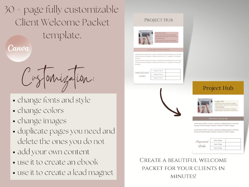 Client Welcome Packet Template | New Client Service Guide | Virtual Assistant Welcome Packet ...