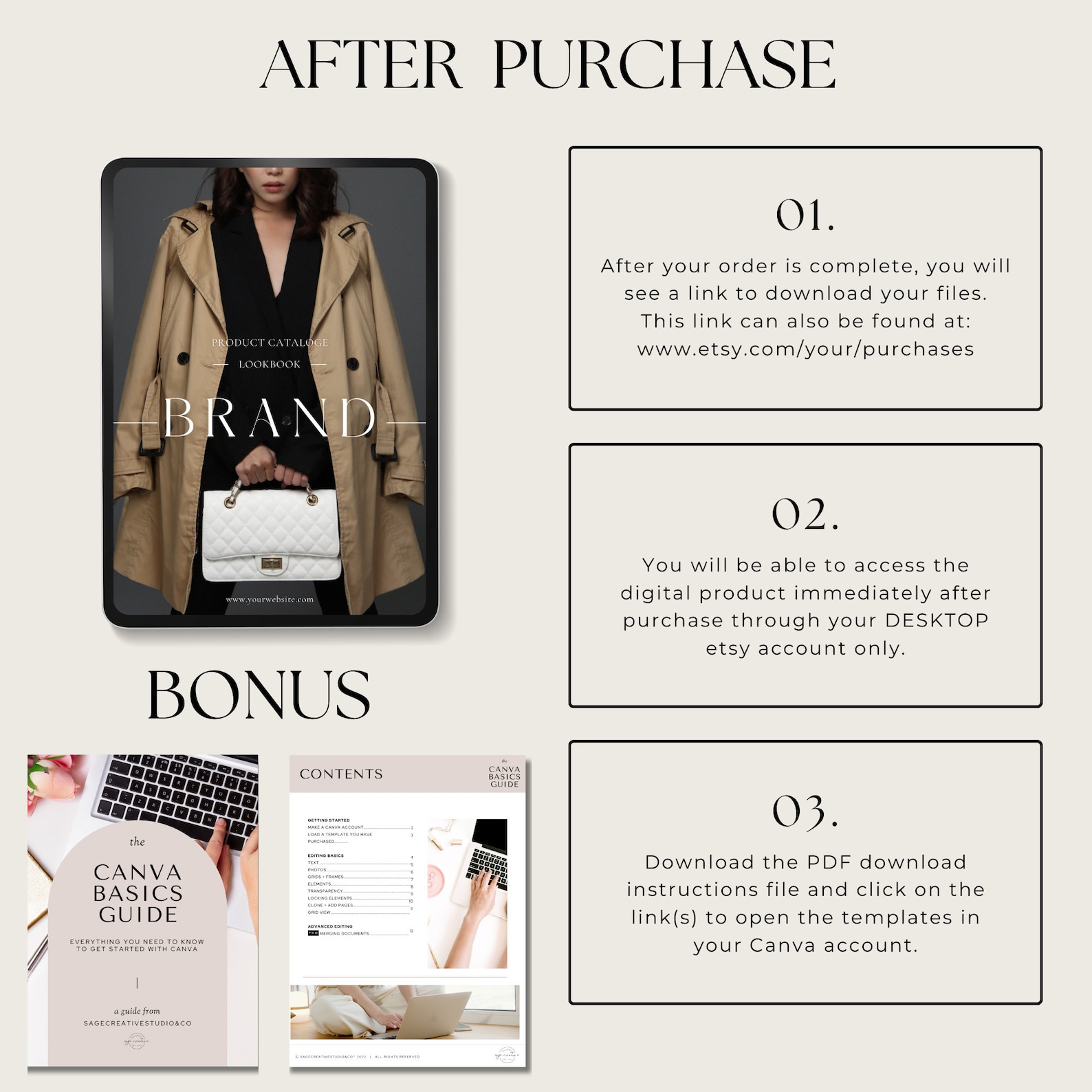 Lookbook Magazine Catalogue & Line Sheet Canva Template, Editable ...