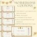 Editable Mom Coupon Book Template for Mothers Day Gift Idea, Printable ...
