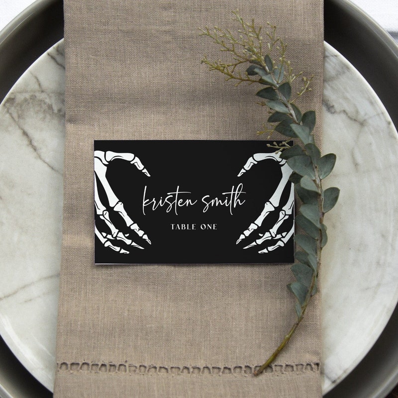 Halloween Place Card - Etsy