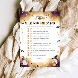 Guess Who Mom or Dad Baby Shower Game Template, Guess Who Mommy or ...