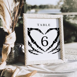 Gothic Wedding Table Numbers Template, Halloween Table Numbers ...