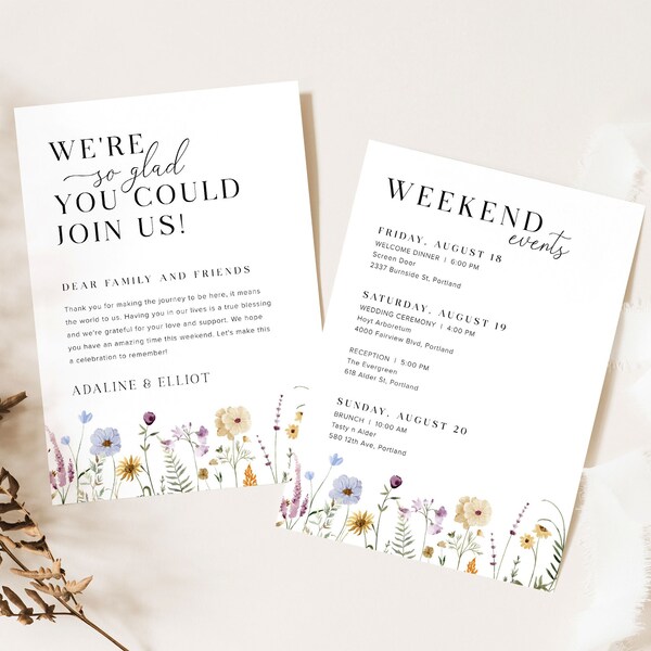 Wedding Welcome Note - Etsy