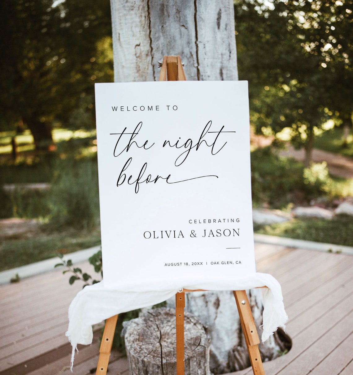 The Night Before Welcome Sign Template Rehearsal Dinner - Etsy