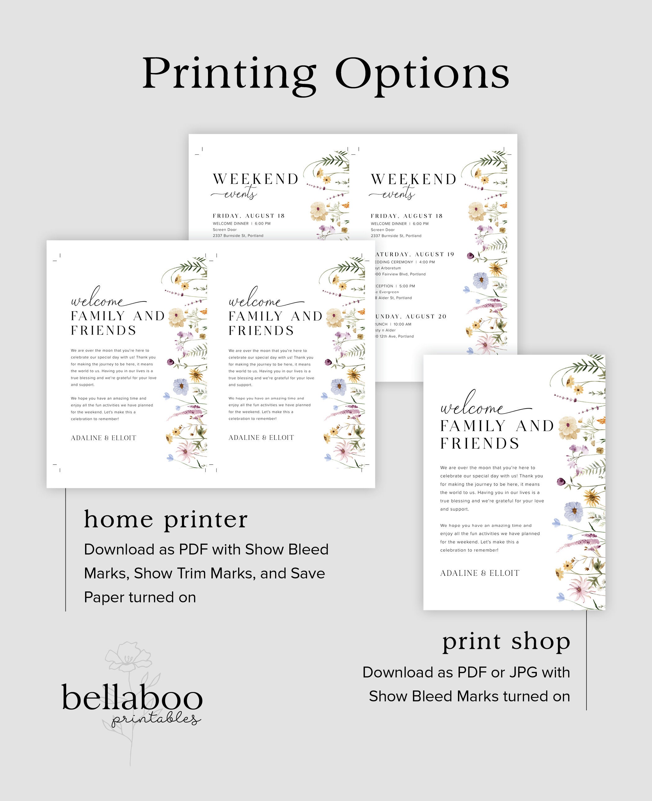 Wedding Welcome Bag Note Template, Wedding Welcome Letter and Wedding ...