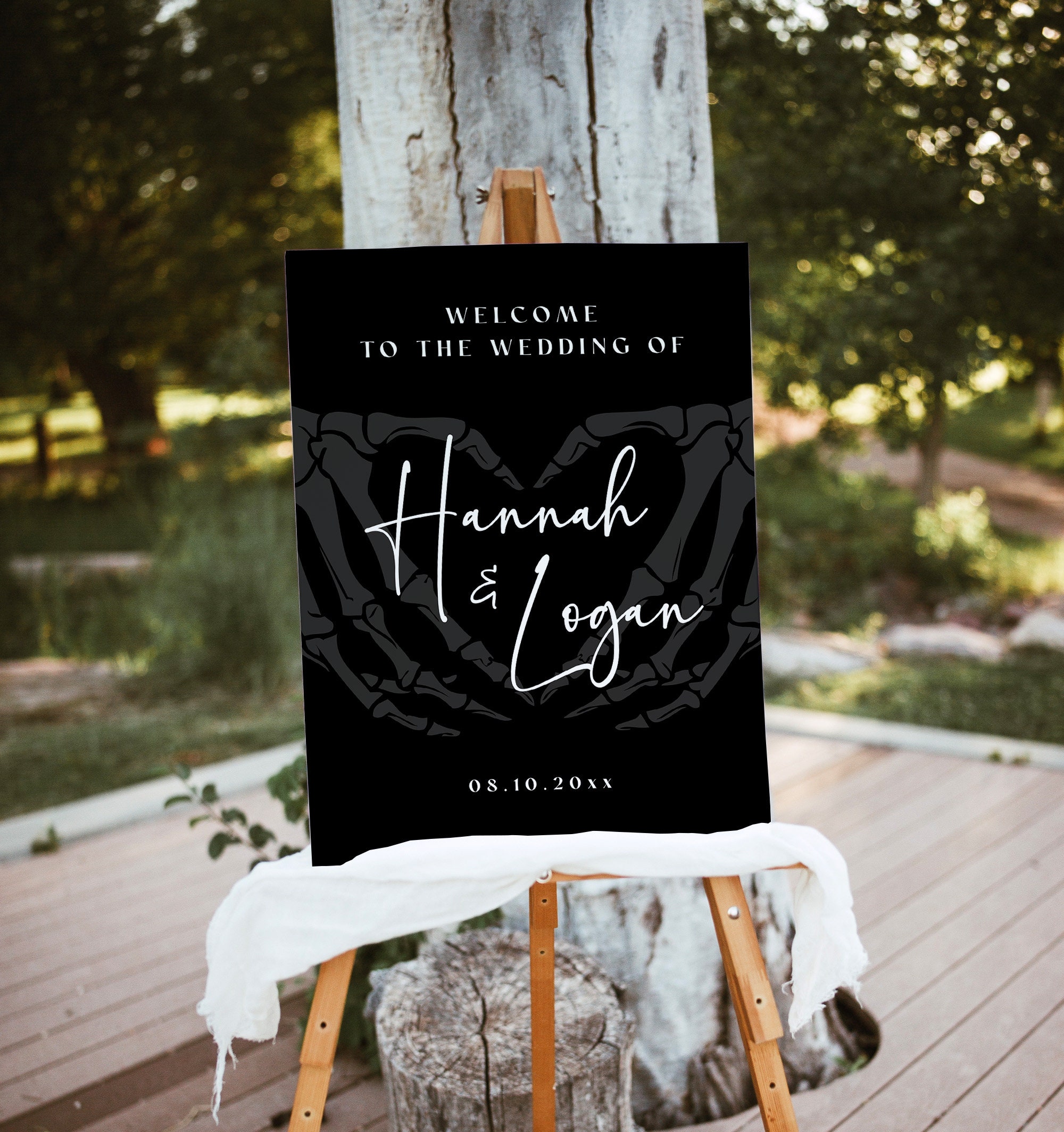 Gothic Wedding Welcome Sign Template Halloween Wedding - Etsy