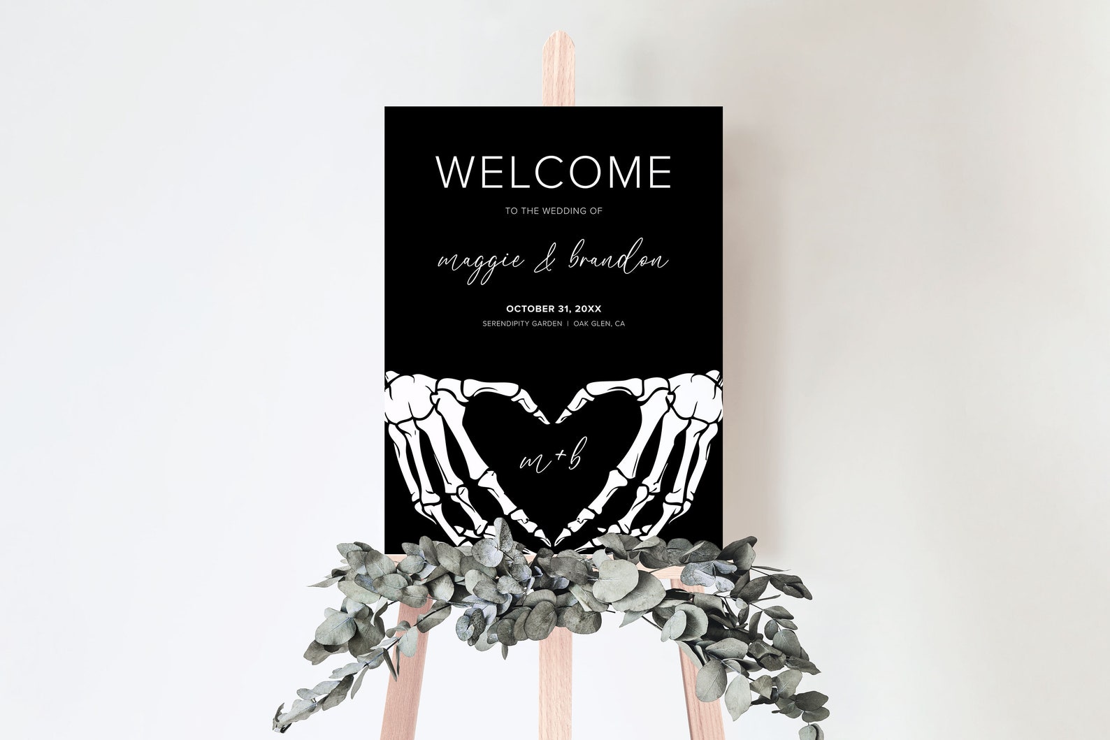 Halloween Gothic Wedding Welcome Sign Template Dark Moody - Etsy