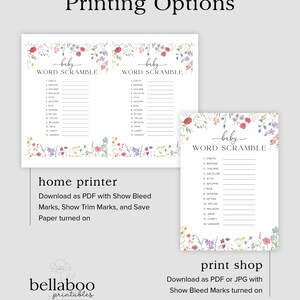 Word Scramble Baby Shower Game Template, Baby Word Scramble Game ...