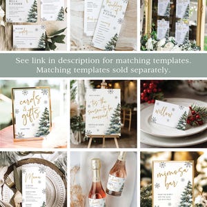 Christmas Table Numbers Templates, Holiday Table Numbers, Gold ...