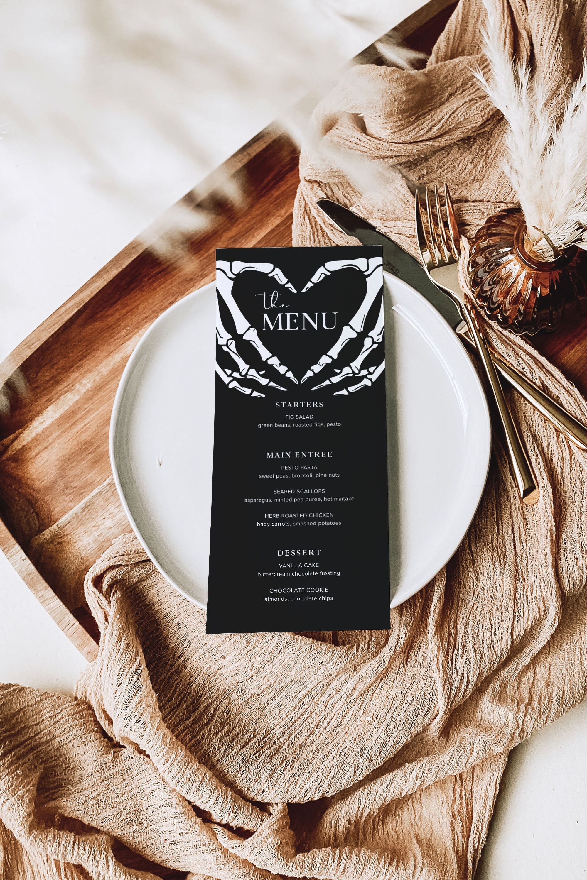 Gothic Wedding Menu Template Halloween Wedding Dinner Menu - Etsy