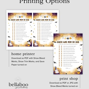 Guess Who Mom or Dad Baby Shower Game Template, Guess Who Mommy or ...