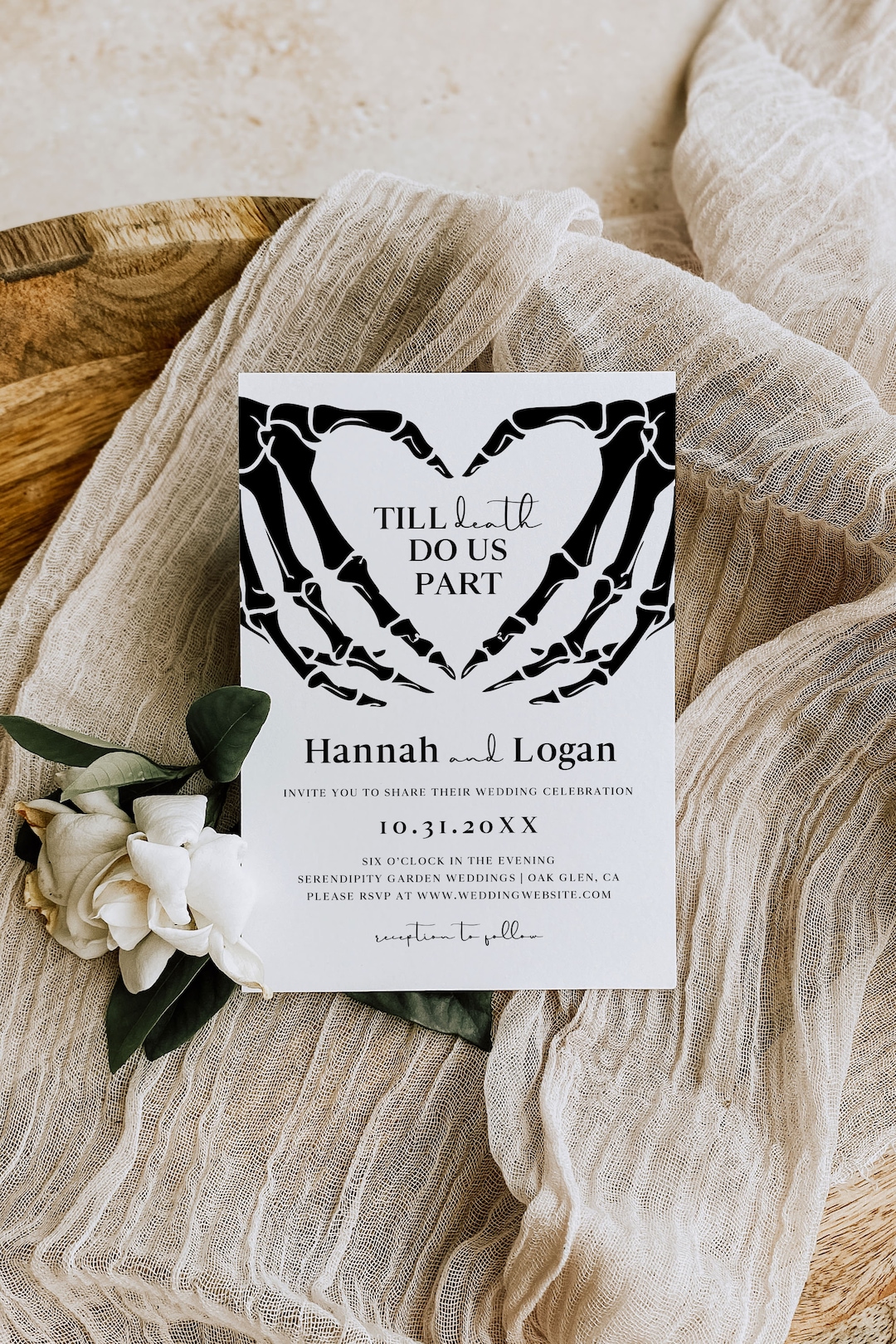 Till Death Wedding Invitation Template, Gothic Wedding Invitations ...