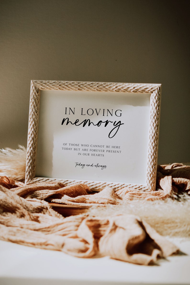 Minimalist in Loving Memory Sign, Memorial Sign, Printable in Loving ...