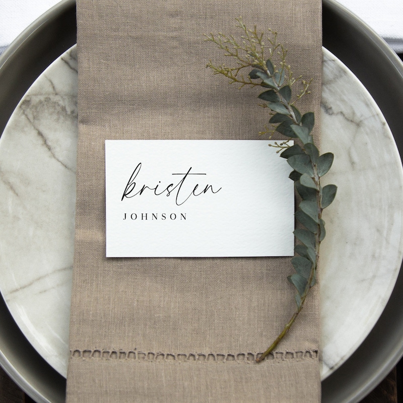 Elegant Place Card - Etsy