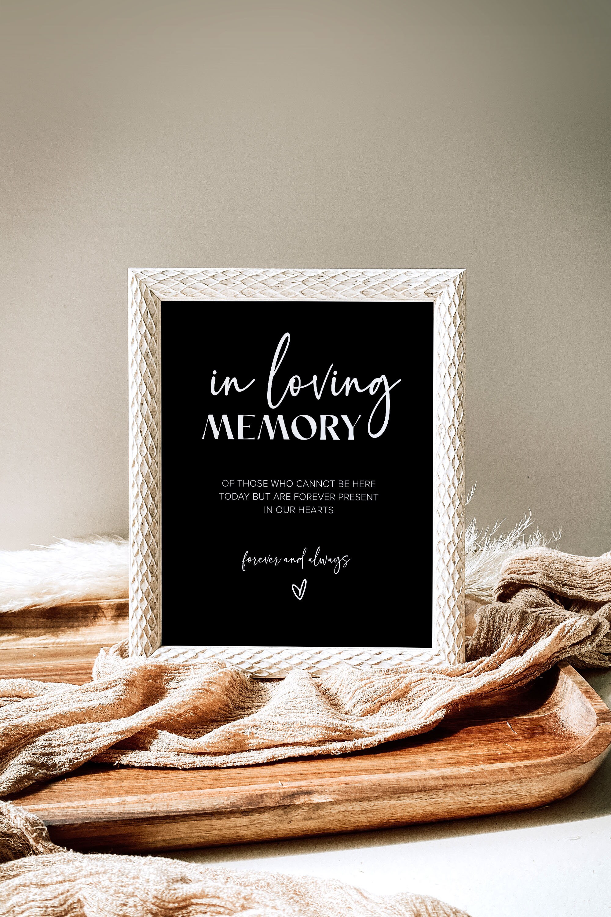 In Loving Memory Wedding Sign Template, Modern Wedding Memorial Sign ...