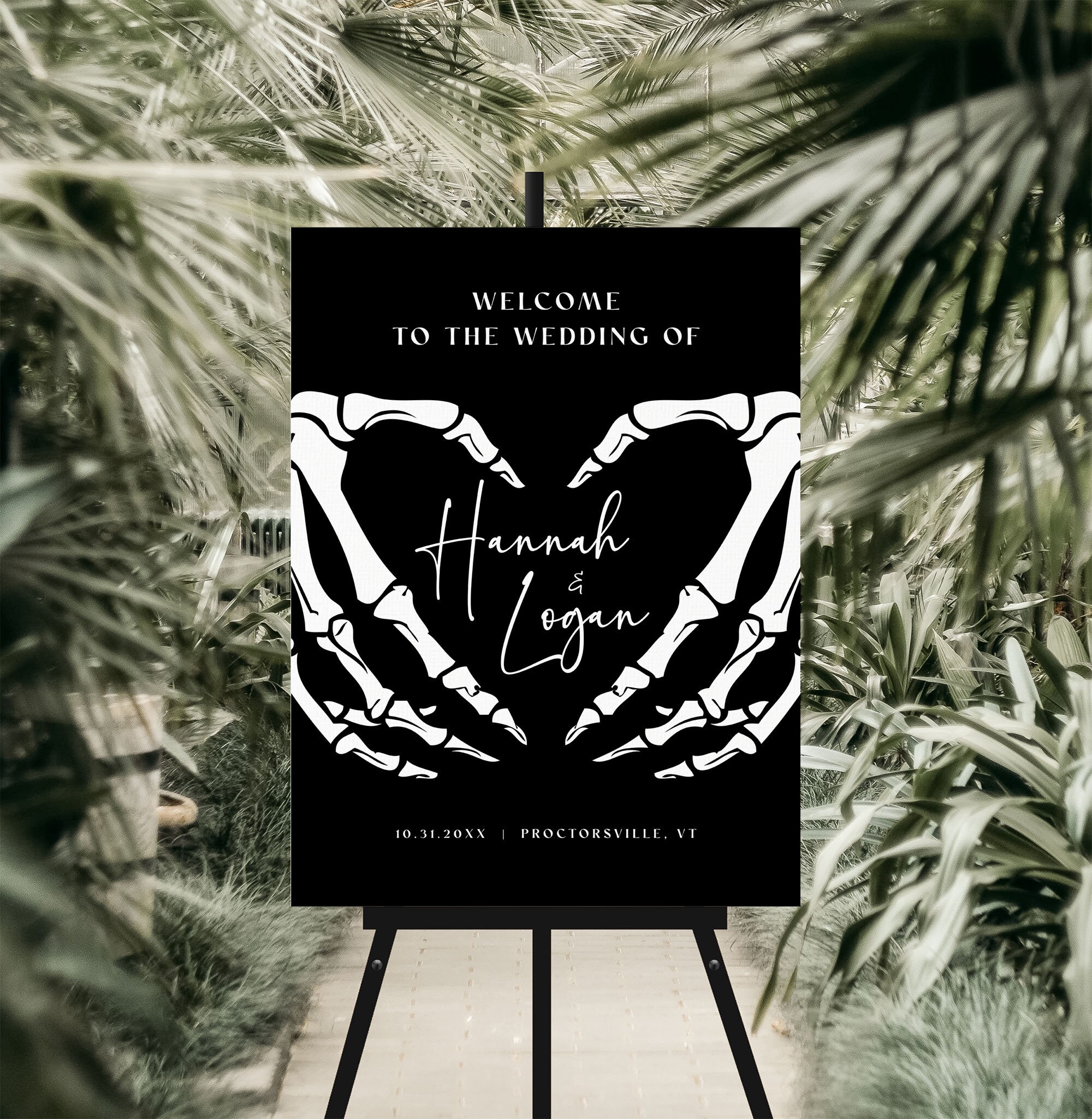 Gothic Wedding Welcome Sign Template Halloween Wedding - Etsy