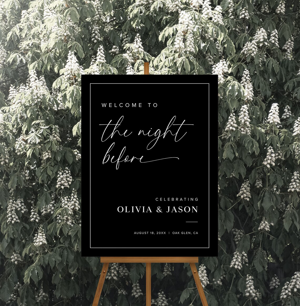 The Night Before Welcome Sign Template, Wedding Rehearsal Welcome Sign ...