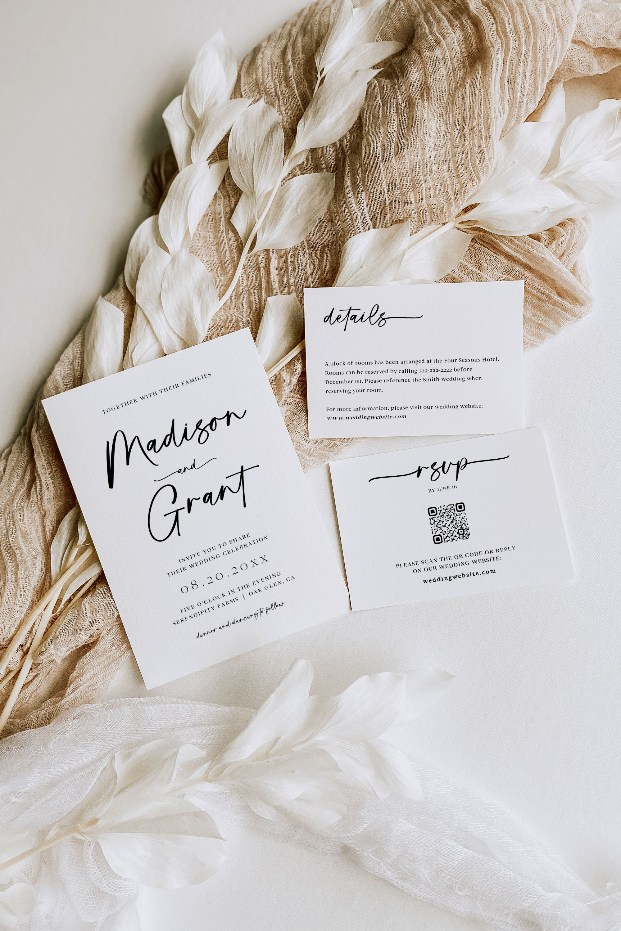 Printable Minimalist Wedding Invitation Minimalist Wedding - Etsy