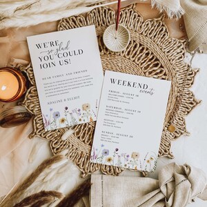 Wedding Welcome Note Template, Wedding Weekend Itinerary Template ...