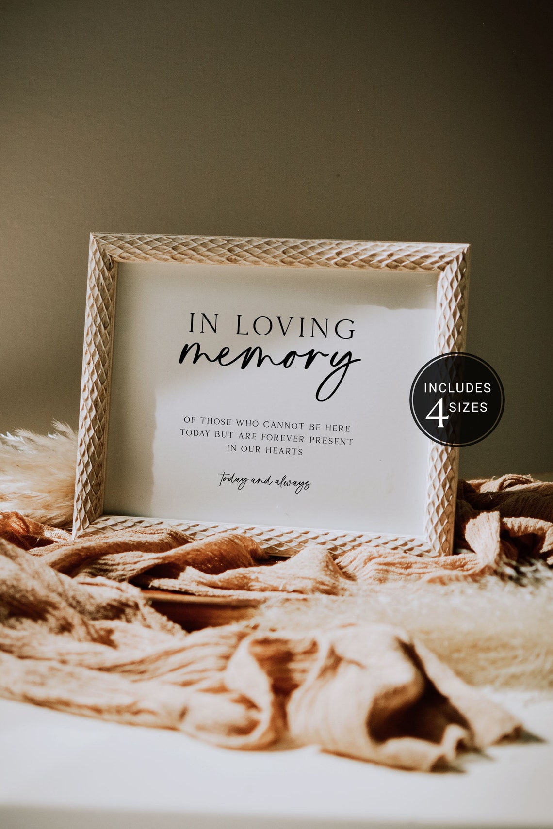 Printable in Loving Memory Sign Minimalist in Loving Memory - Etsy