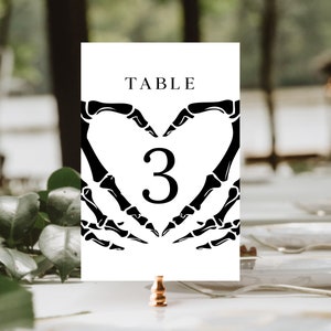 Gothic Wedding Table Numbers Template, Halloween Table Numbers ...