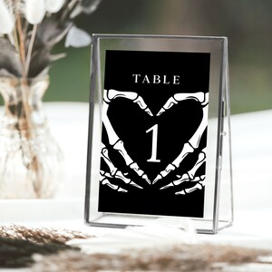 Gothic Wedding Table Numbers Template, Halloween Table Numbers ...