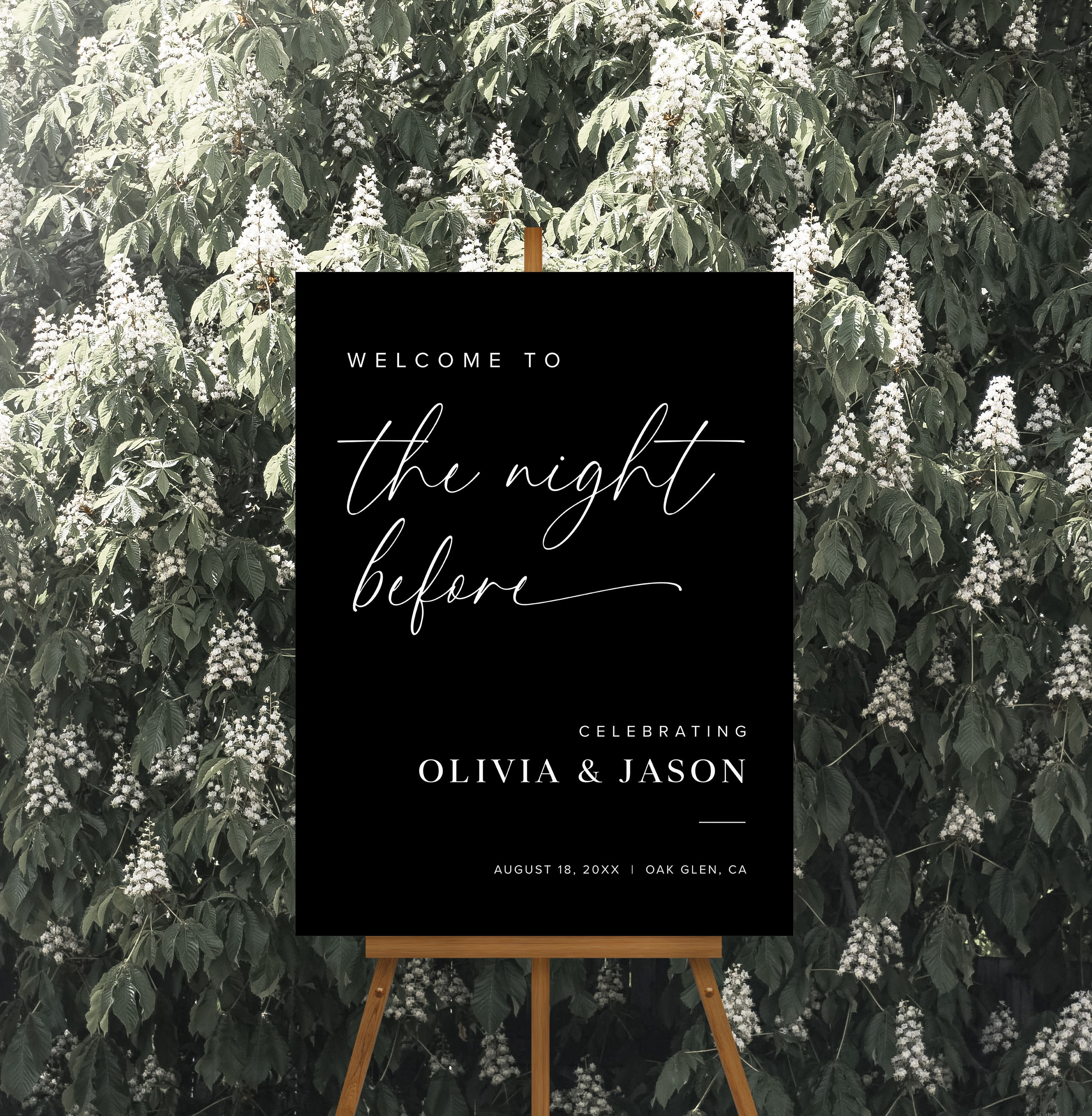 The Night Before Welcome Sign Template Wedding Rehearsal - Etsy