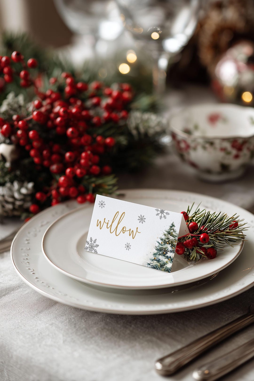 Winter Place Cards Template, Winter Baby Shower Place Cards Christmas ...