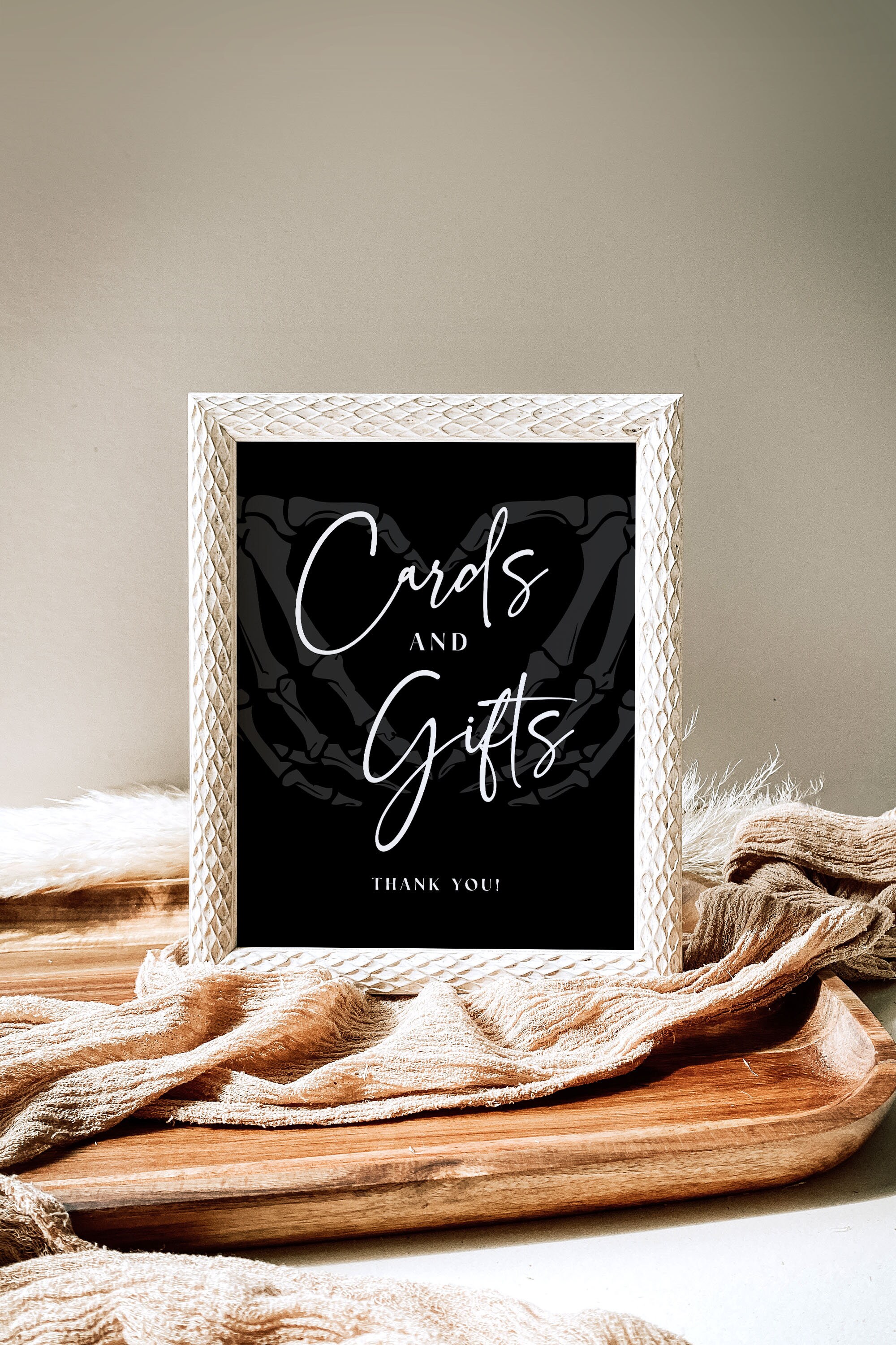 Gothic Cards and Gifts Sign Template Dark Moody Wedding - Etsy