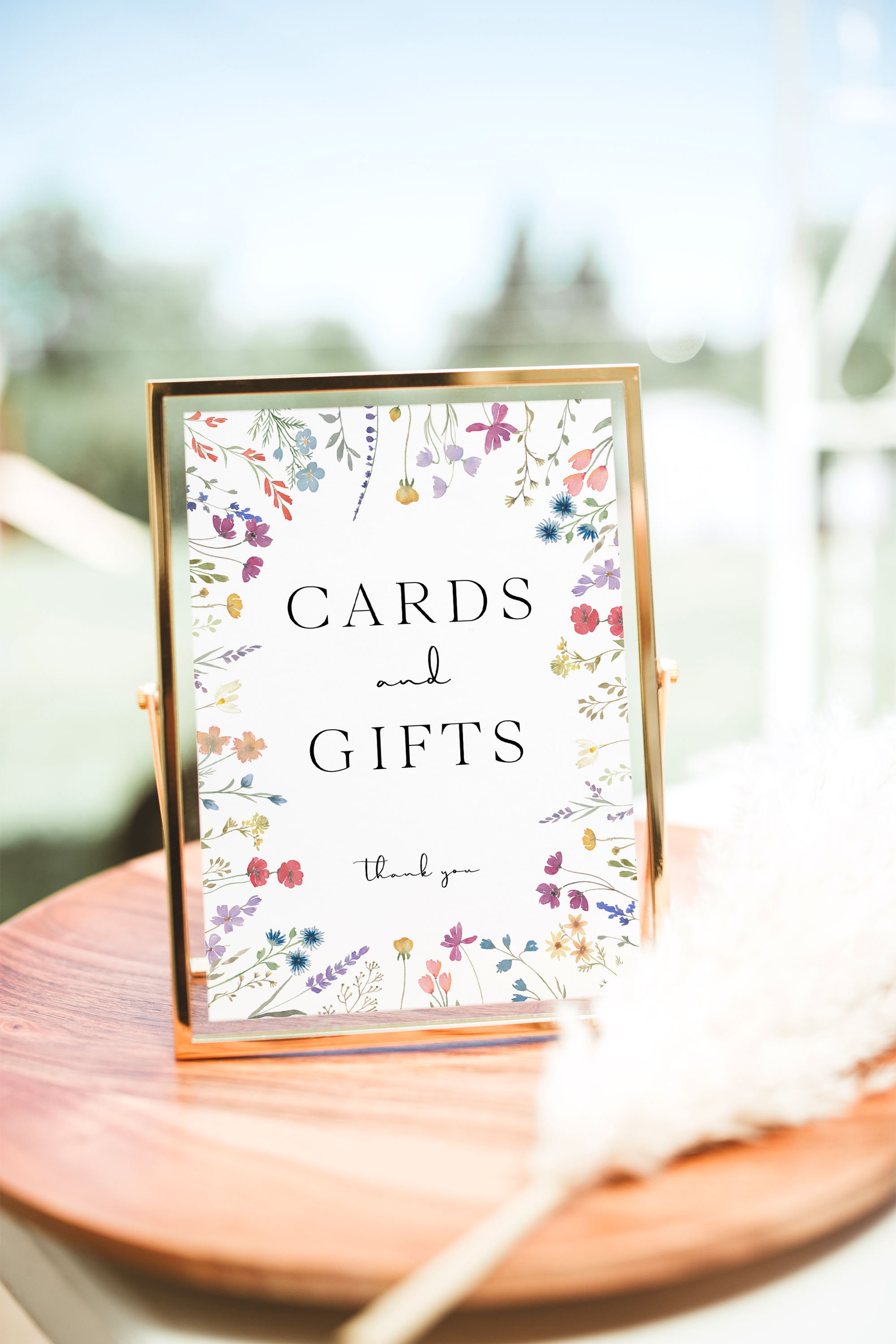 Wildflower Cards and Gifts Sign Template Bridal Shower Gift - Etsy