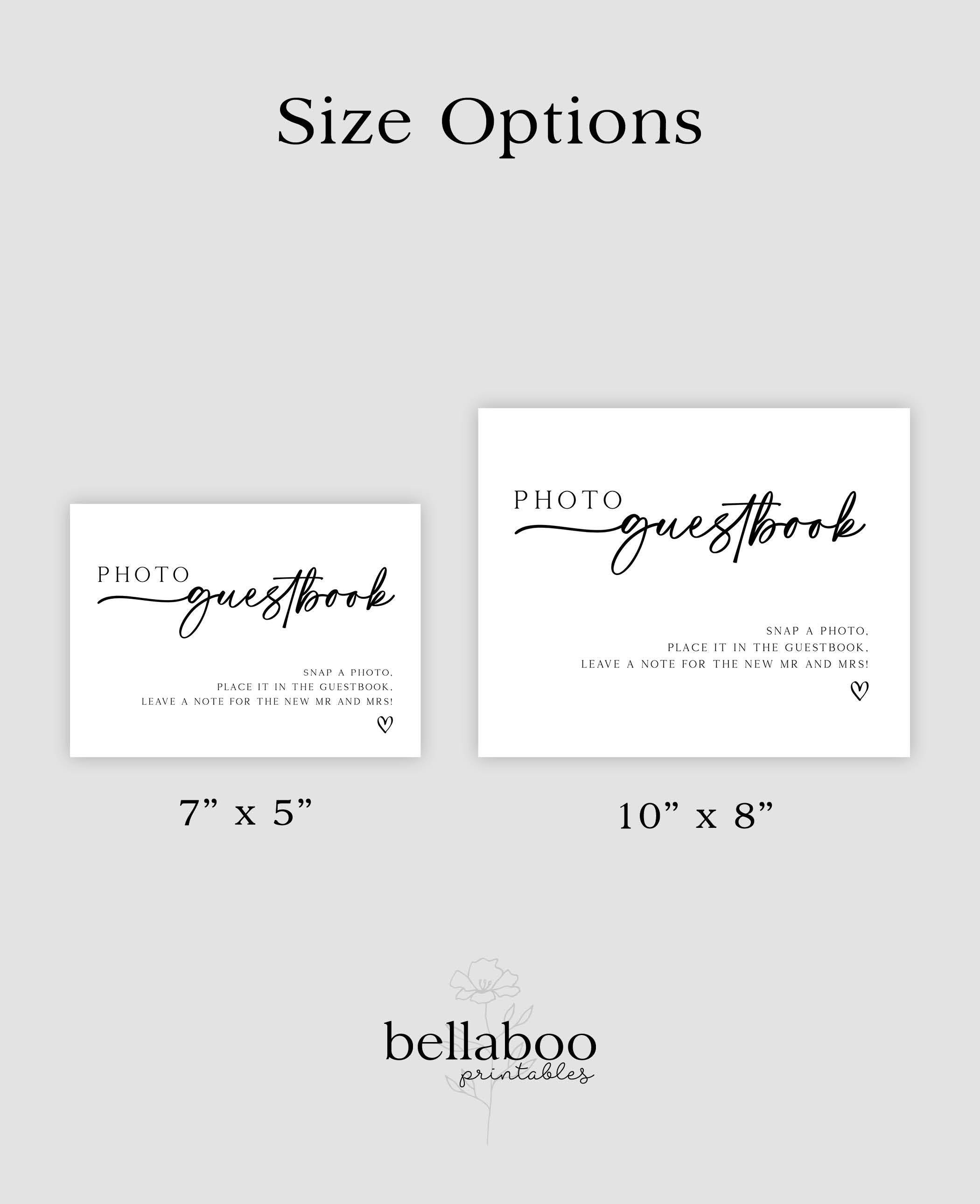 Photo Guestbook Sign, Printable Photo Guestbook Sign, Photo Guest Book ...