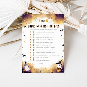 Guess Who Mom or Dad Baby Shower Game Template, Guess Who Mommy or ...