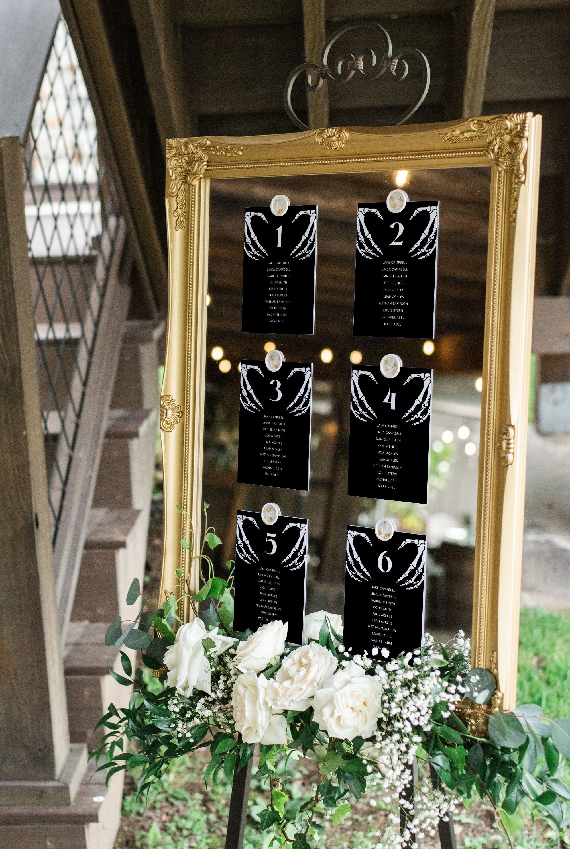 Gothic Wedding Seating Chart Card Template Seating Chart - Etsy