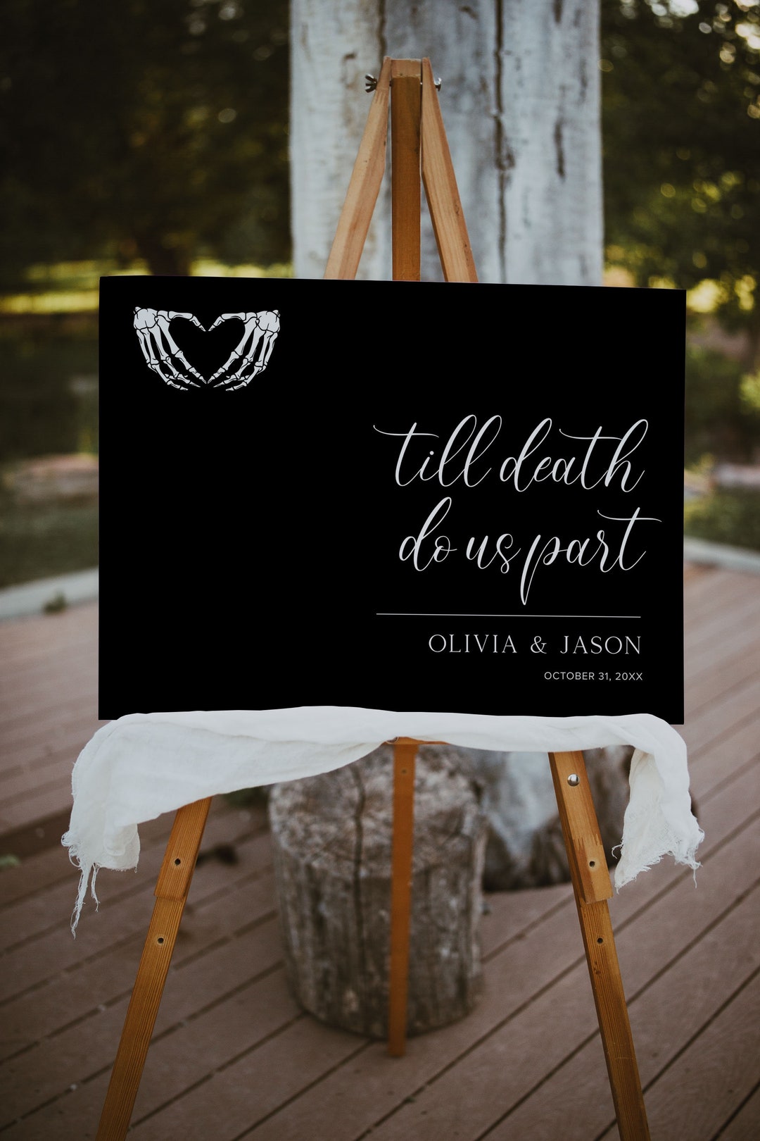Gothic Wedding Welcome Sign Template, Dark Moody Wedding, Till Death Do ...