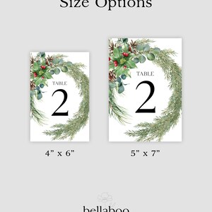 Christmas Table Numbers Templates, Holiday Table Numbers, Christmas ...