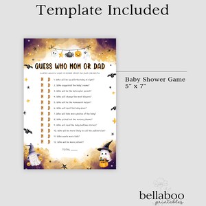 Guess Who Mom or Dad Baby Shower Game Template, Guess Who Mommy or ...
