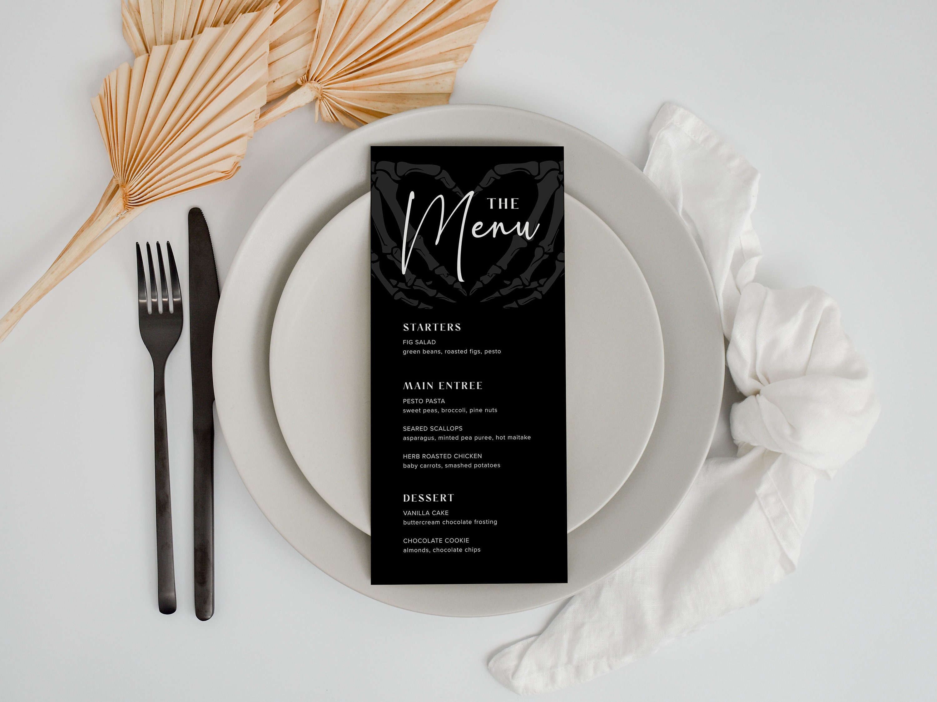 Gothic Wedding Menu Template Dark and Moody Wedding Menu - Etsy