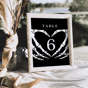 Gothic Wedding Table Numbers Template, Halloween Table Numbers ...