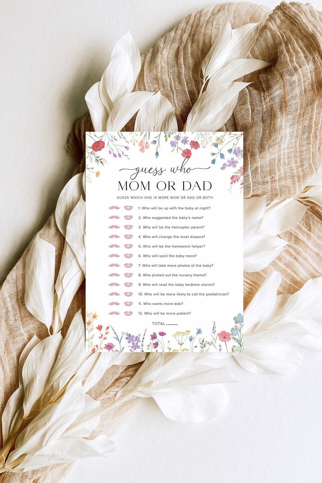 Guess Who Mom or Dad Baby Shower Game Template, Guess Who Mommy or ...