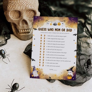 Guess Who Mom or Dad Baby Shower Game Template, Guess Who Mommy or ...