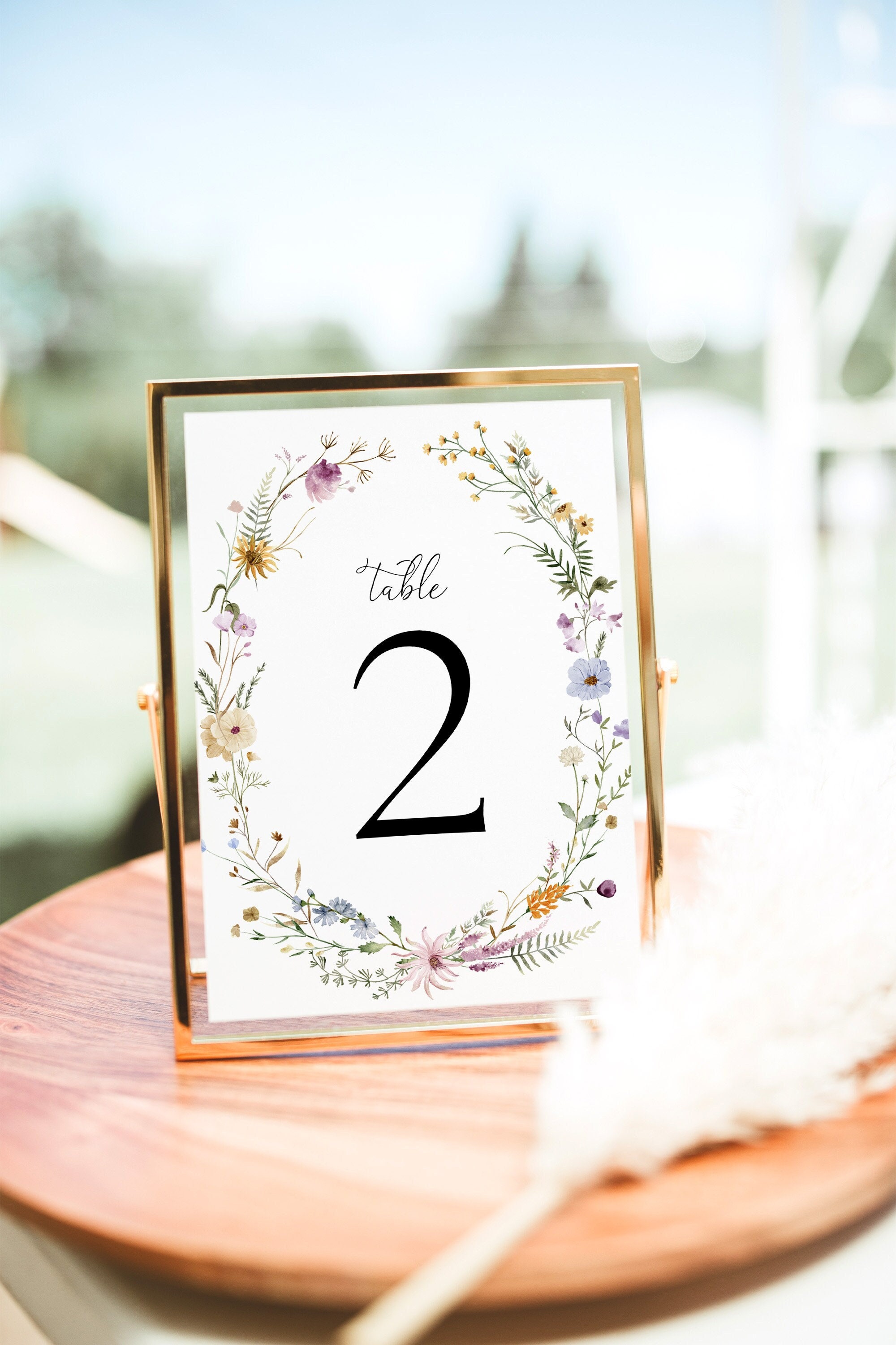 Free wedding table numbers template | Beachweddingtips.com