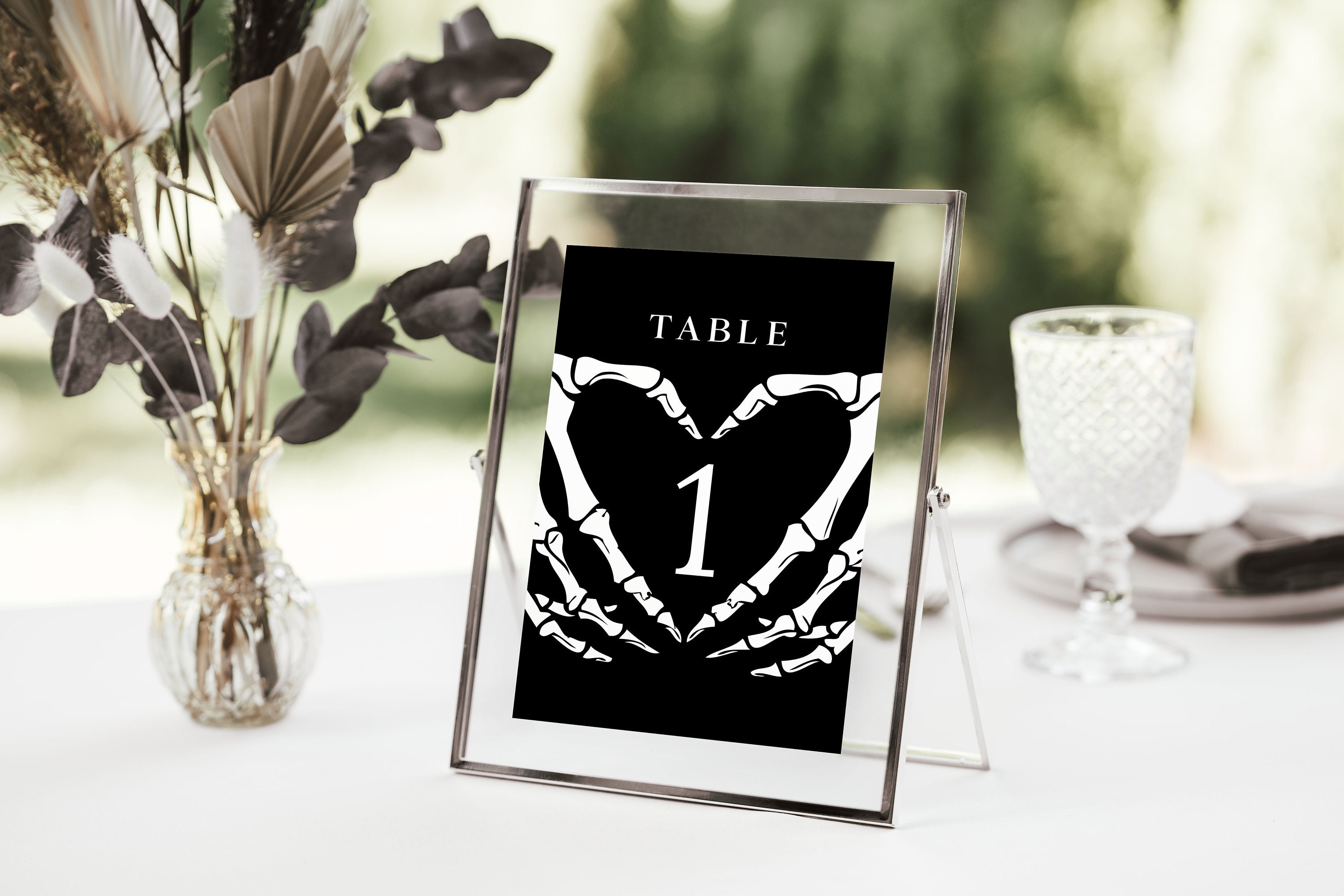 Gothic Wedding Table Numbers Template Halloween Table - Etsy