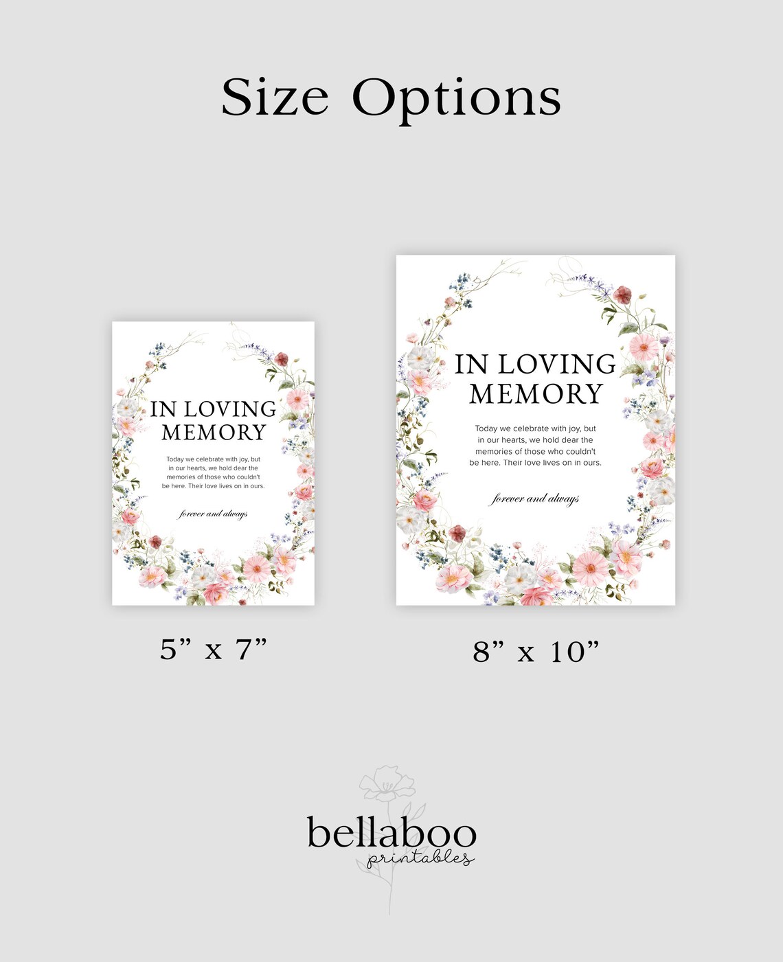 Wedding Memorial Sign Template, Floral Wedding Sign, Wildflower Wedding ...