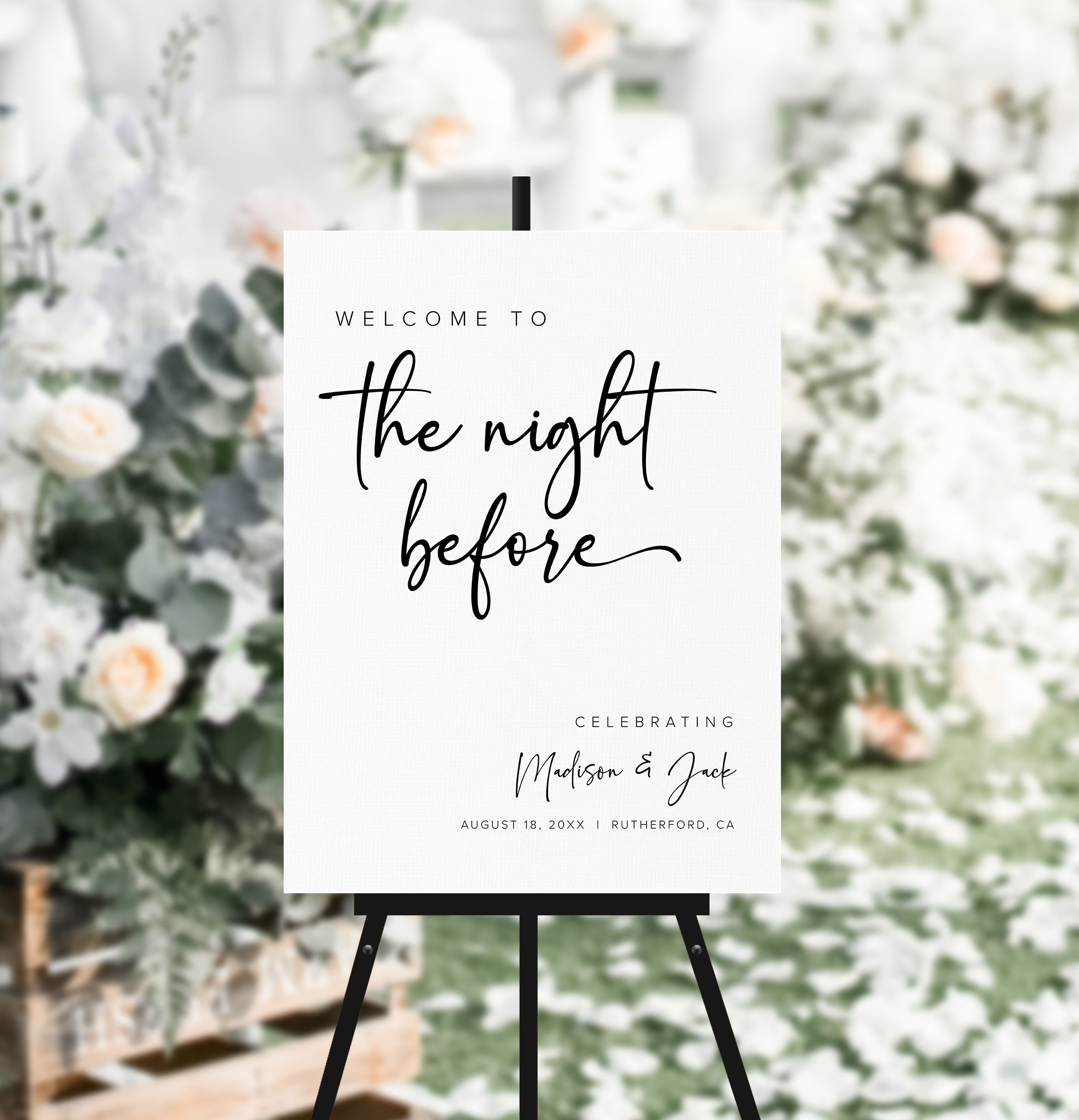 The Night Before Sign Template Rehearsal Dinner Sign - Etsy