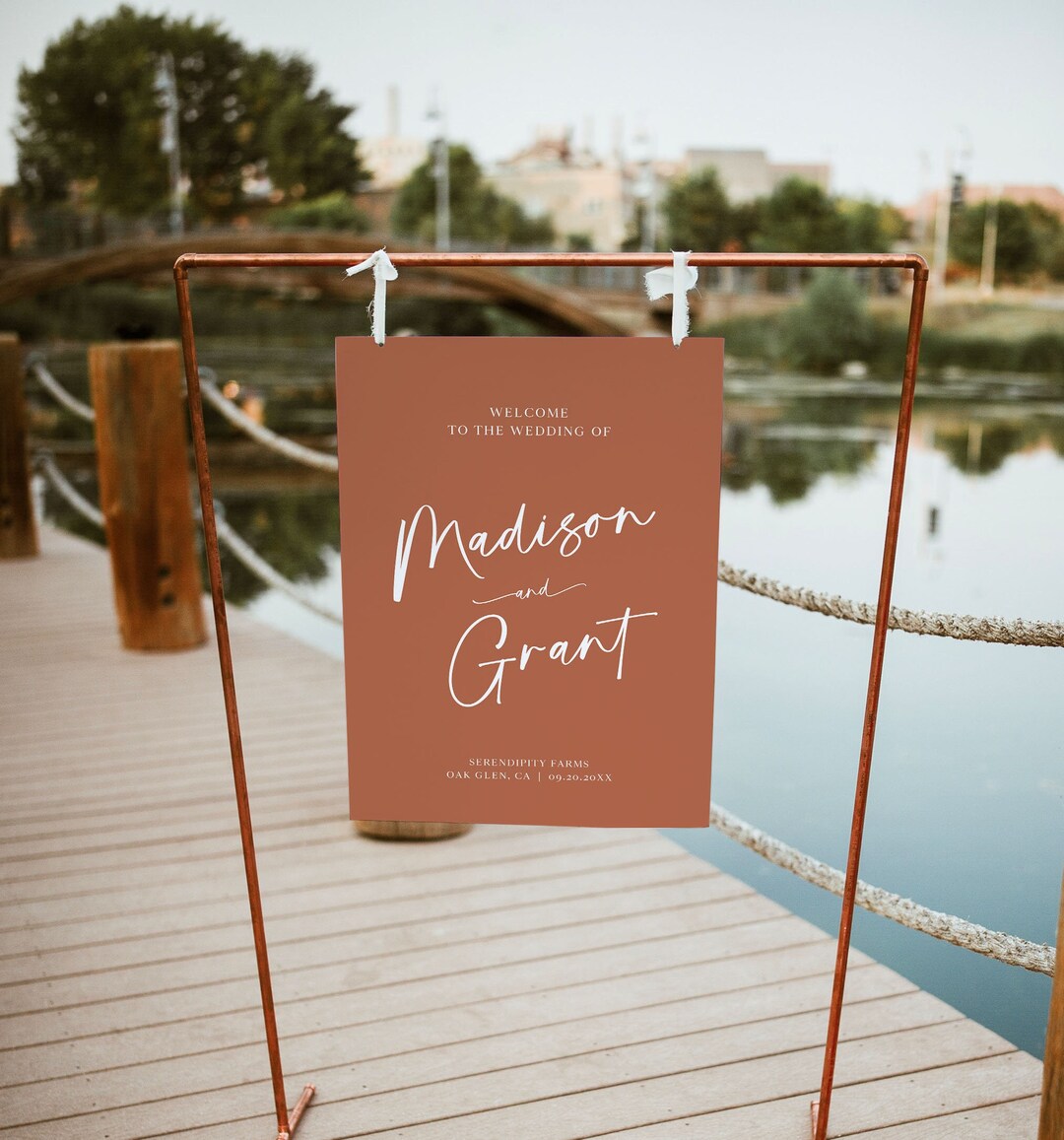 Terracotta Wedding Welcome Sign Template, Desert Welcome Sign, Rustic ...