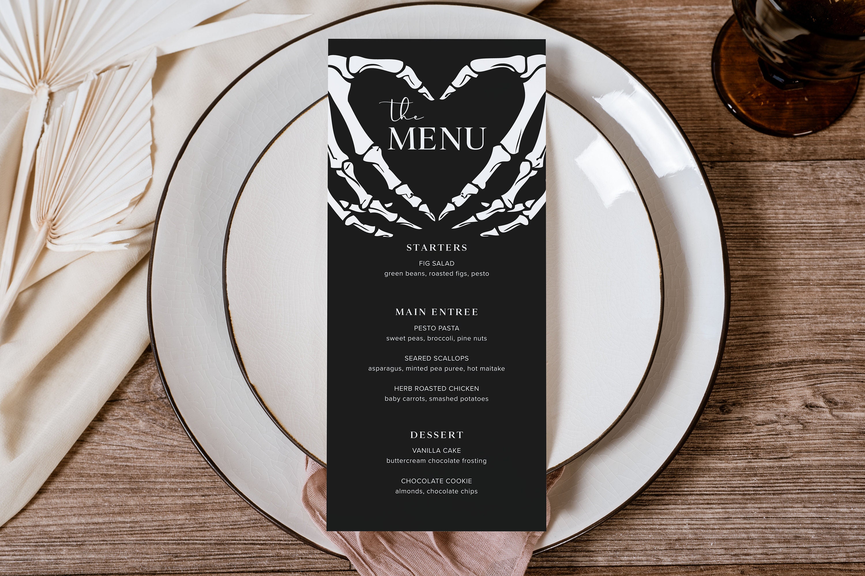 Gothic Wedding Menu Template Halloween Wedding Dinner Menu - Etsy