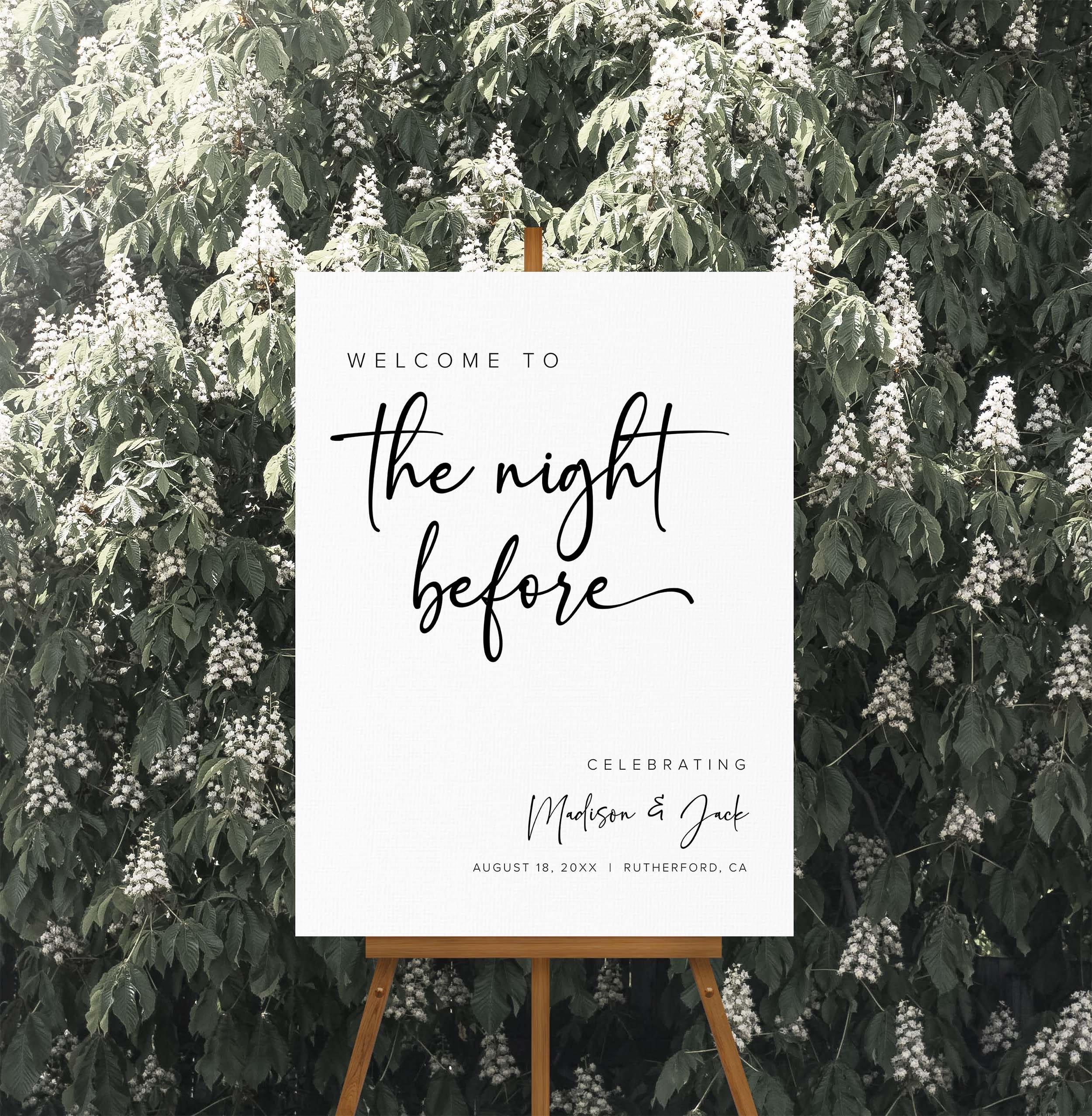 The Night Before Sign Template Rehearsal Dinner Sign - Etsy